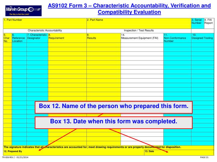 PPT - AS9102 First Article Inspection Report PowerPoint Presentation ...