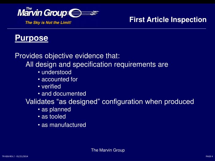 PPT - AS9102 First Article Inspection Report PowerPoint Presentation ...