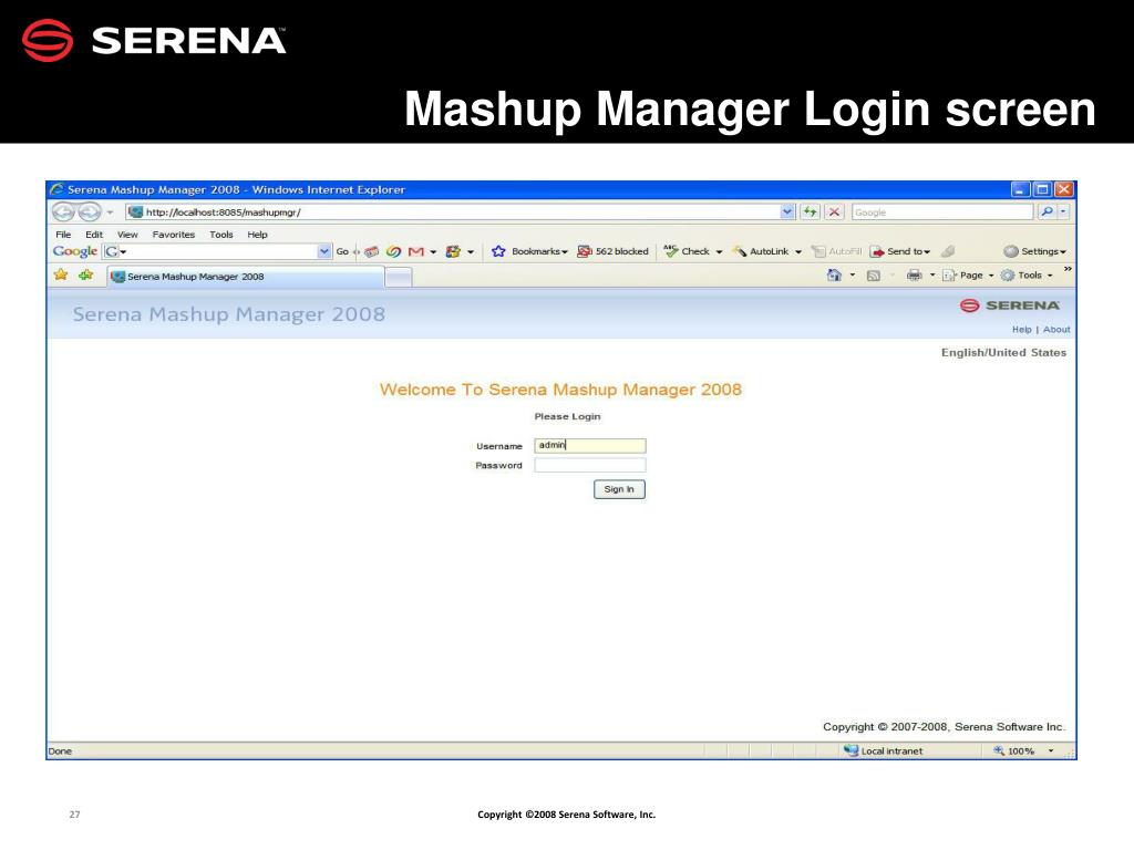 PPT - Upgrading to Serena Business Mashups PowerPoint Presentation ...