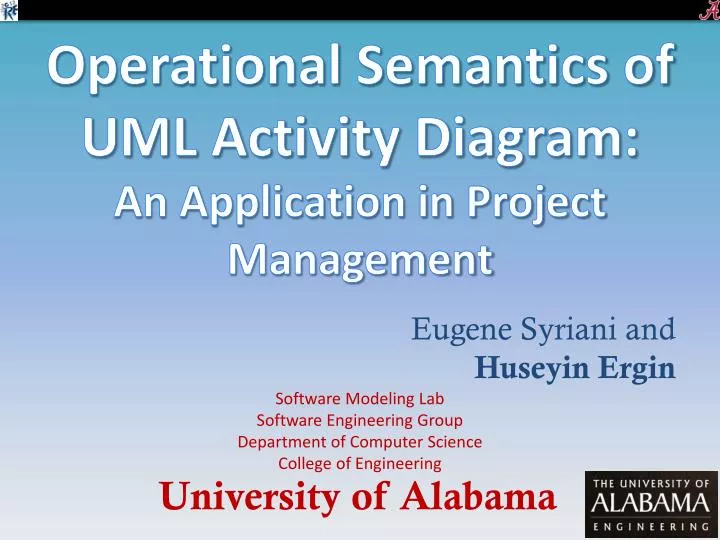 Ppt Operational Semantics Of Uml Activity Diagram An Application In