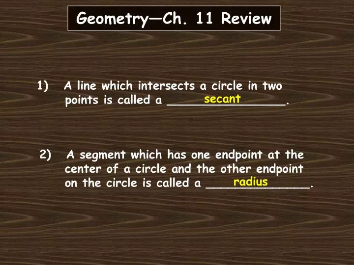 PPT - Geometry—Ch. 11 Review PowerPoint Presentation, free download - ID:4833424