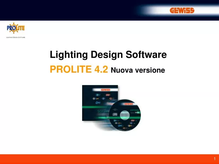PPT - Lighting Design Software PROLITE 4.2 Nuova versione PowerPoint ...
