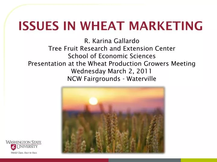 PPT - ISSUES IN WHEAT MARKETING PowerPoint Presentation, free download ...