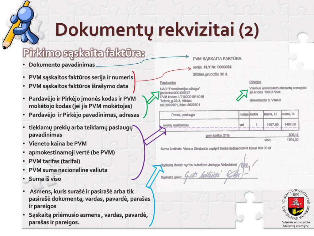 PPT - APSKAITOS DOKUMENTAI: pirminių duomenų paruošimas ir pateikimas ...