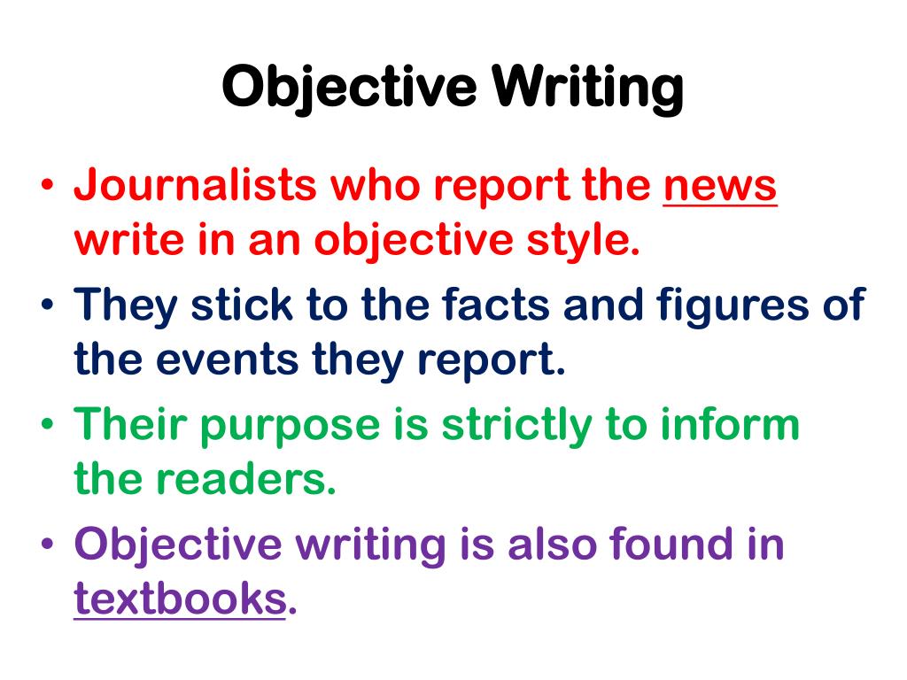 Ppt Subjective Vs Objective Writing Powerpoint Presentation Free