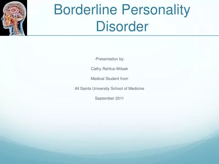 PPT - Borderline Personality Disorder PowerPoint Presentation, free ...