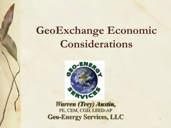 PPT - GeoExchange Economic Considerations PowerPoint Presentation, free ...