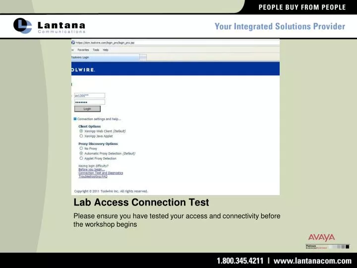 PPT - Lab Access Connection Test PowerPoint Presentation, free download ...