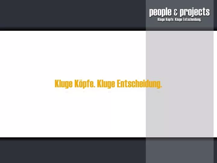 PPT - Kluge Köpfe. Kluge Entscheidung. PowerPoint Presentation, free ...