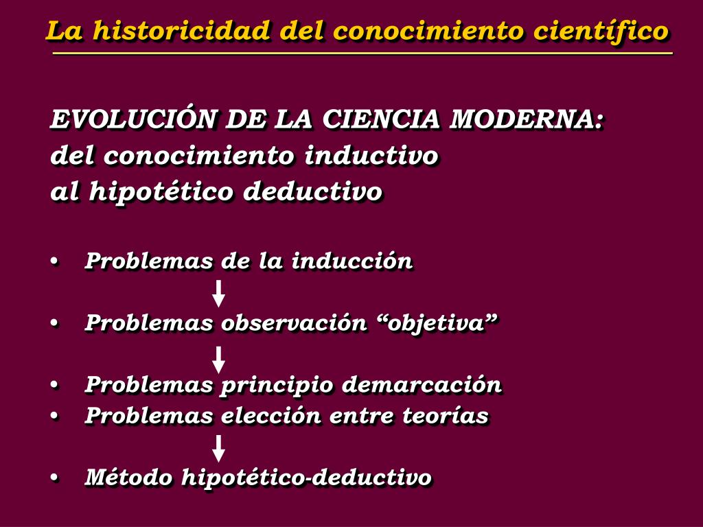 PPT - La historicidad del conocimiento científico (parte 2) Profesora ...