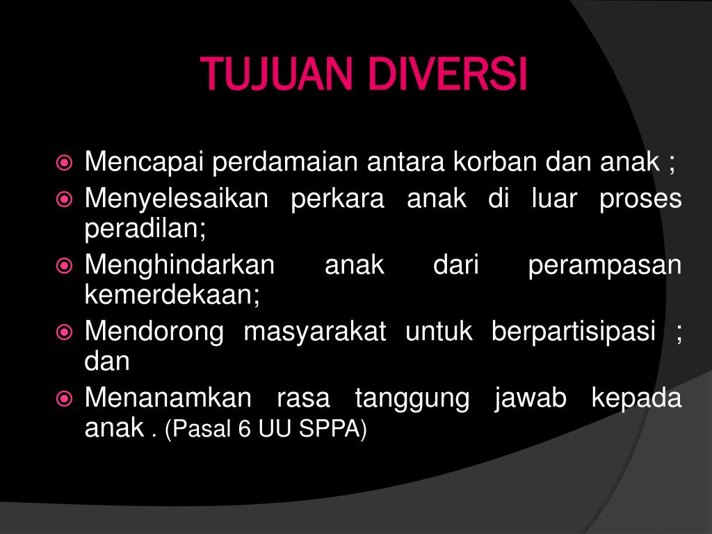 PPT - Diversi Dalam Sistem peradilan pidana anak indonesia PowerPoint ...