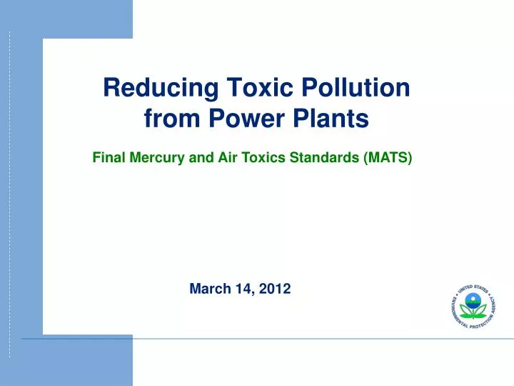 PPT - Reducing Toxic Pollution from Power Plants PowerPoint ...