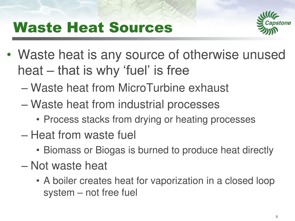 PPT - Organic Rankine Cycle (ORC) Waste Heat Generator (WHG) Presented ...