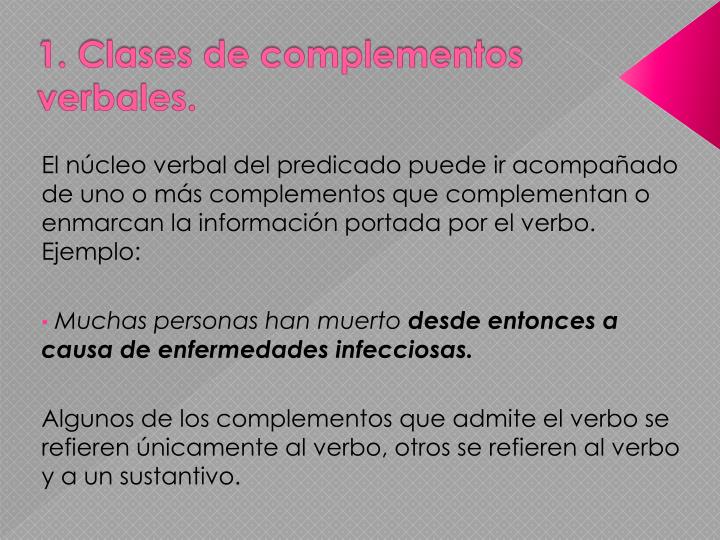 PPT - LOS COMPLEMENTOS VERBALES PowerPoint Presentation - ID:4843253