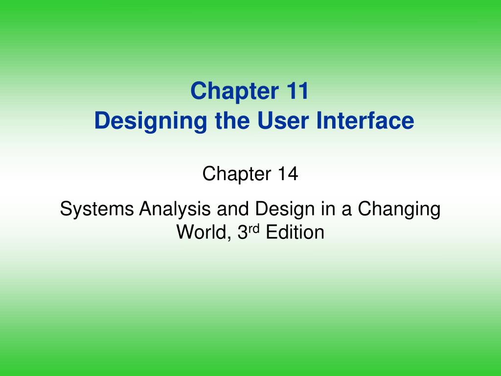 PPT - Chapter 11 Designing the User Interface PowerPoint Presentation ...