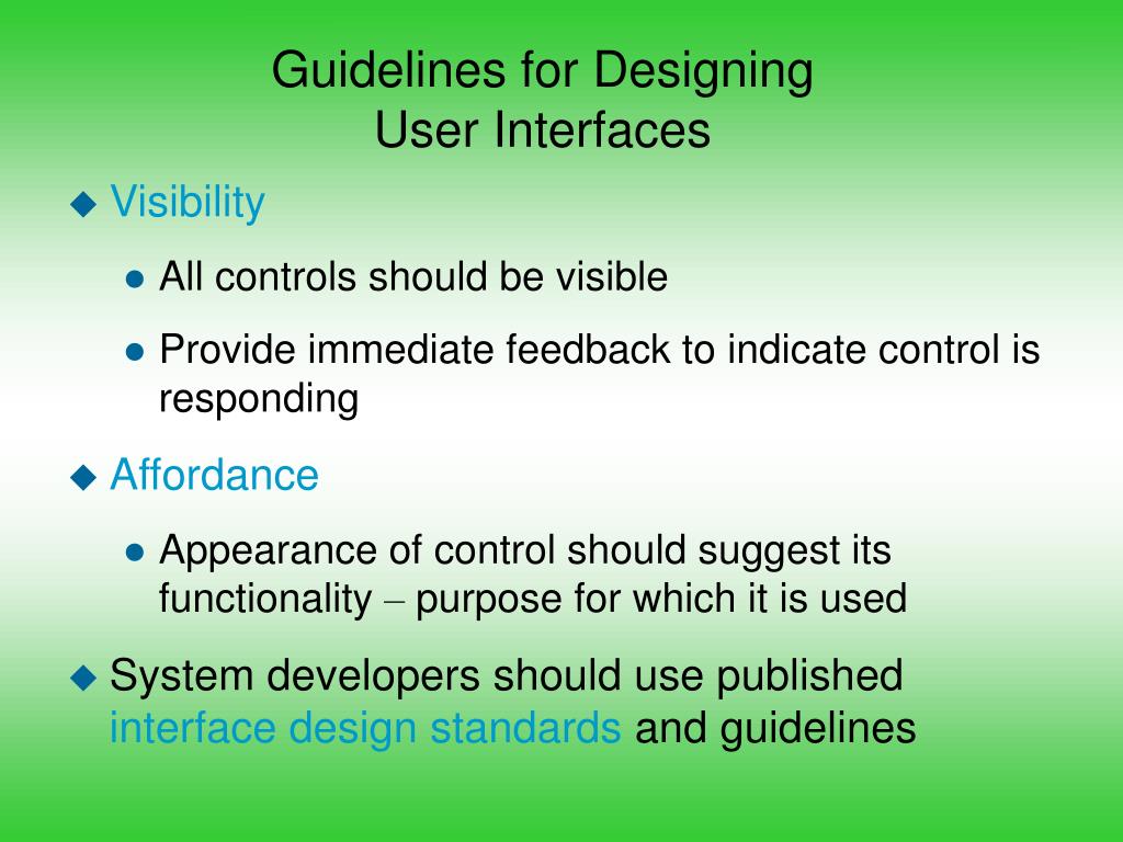 PPT - Chapter 11 Designing the User Interface PowerPoint Presentation ...