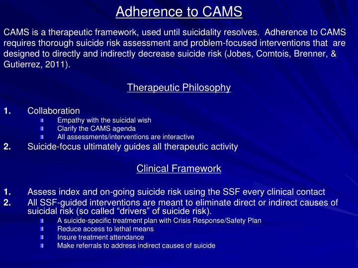 PPT - The CAMS Approach to Suicide Risk PowerPoint Presentation - ID ...