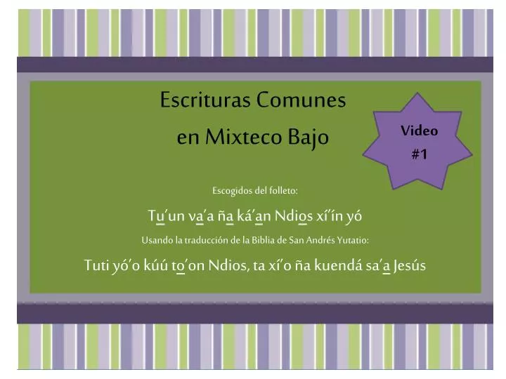 PPT - Escrituras Comunes en Mixteco Bajo PowerPoint Presentation, free ...