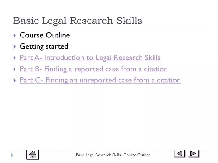 PPT - Basic Legal Research Skills PowerPoint Presentation, free ...