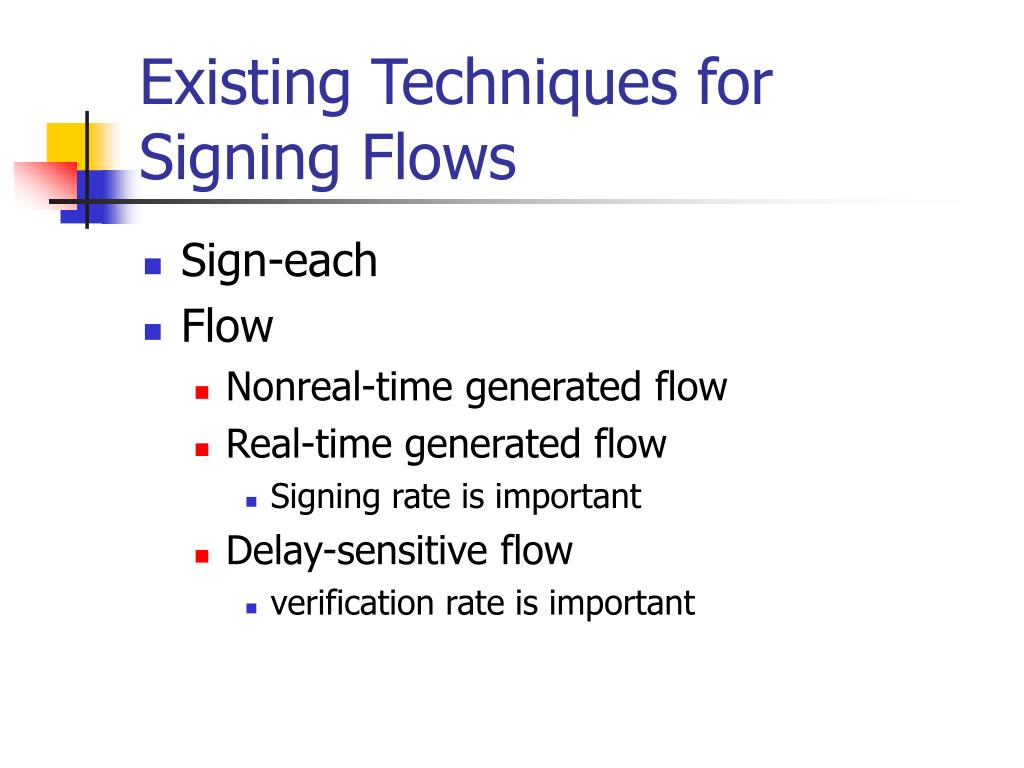 PPT - Digital Signature for Flows and Multicast PowerPoint Presentation ...