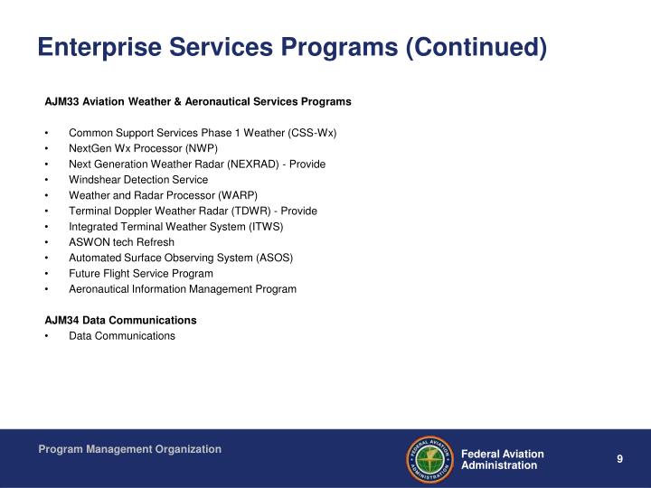 PPT - FAA Air Traffic Organization Program Management Organization (PMO ...