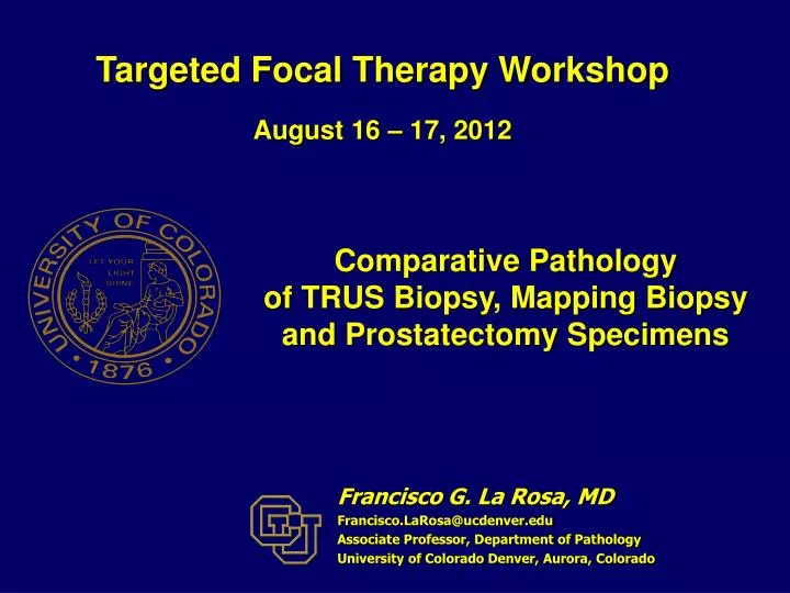 PPT - Comparative Pathology of TRUS Biopsy, Mapping Biopsy and ...