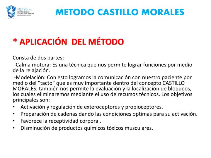 PPT - METODO CASTILLO MORALES ALUMNA: MILDRED ALEJANDRA JIMENO GALAVIZ ABRIL 2012 PowerPoint ...