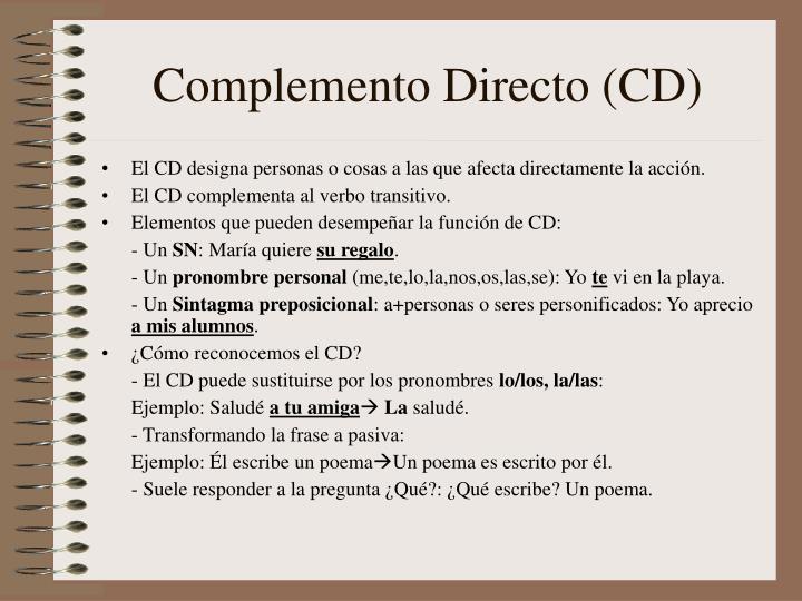 PPT - Los complementos PowerPoint Presentation - ID:4846929