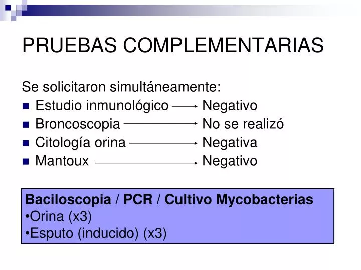 PPT - PRUEBAS COMPLEMENTARIAS PowerPoint Presentation, free download - ID:4847845