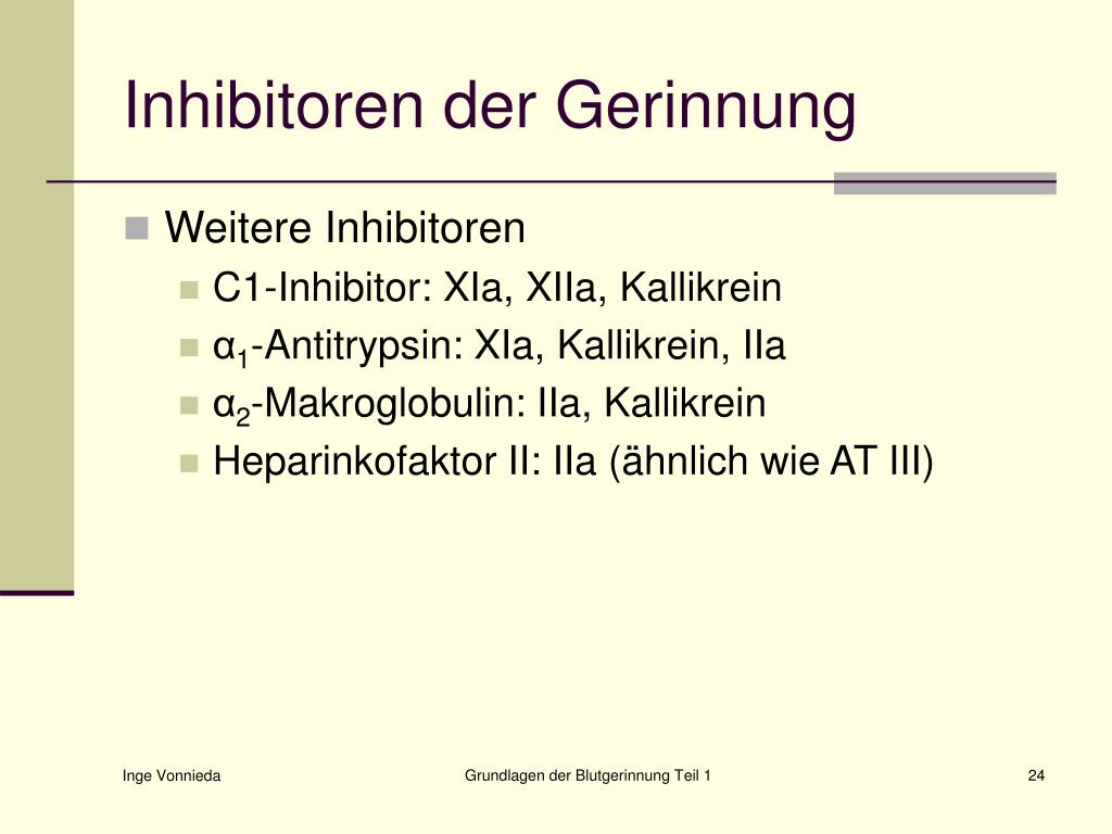 PPT - Grundlagen der Blutgerinnung Teil 1 PowerPoint Presentation, free ...