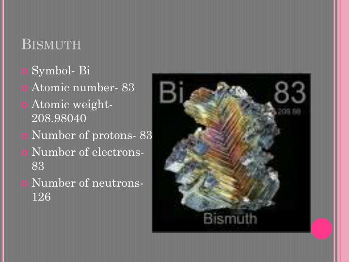 PPT - Bismuth PowerPoint Presentation - ID:4848665