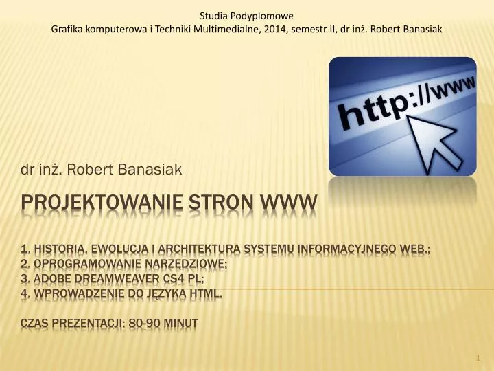 PPT - dr inż. Robert Banasiak PowerPoint Presentation, free download ...