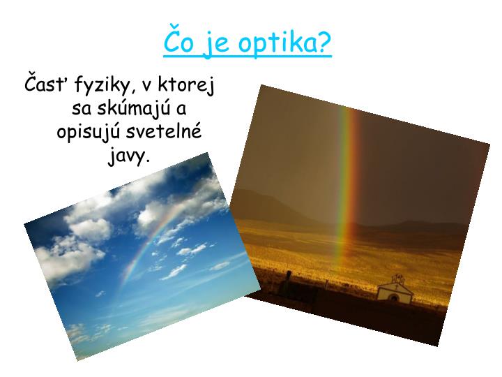 PPT - Fyzika- Optika PowerPoint Presentation - ID:4849037