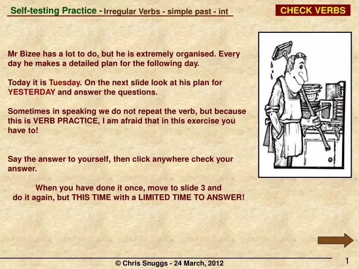 PPT - CHECK VERBS PowerPoint Presentation, free download - ID:4849522