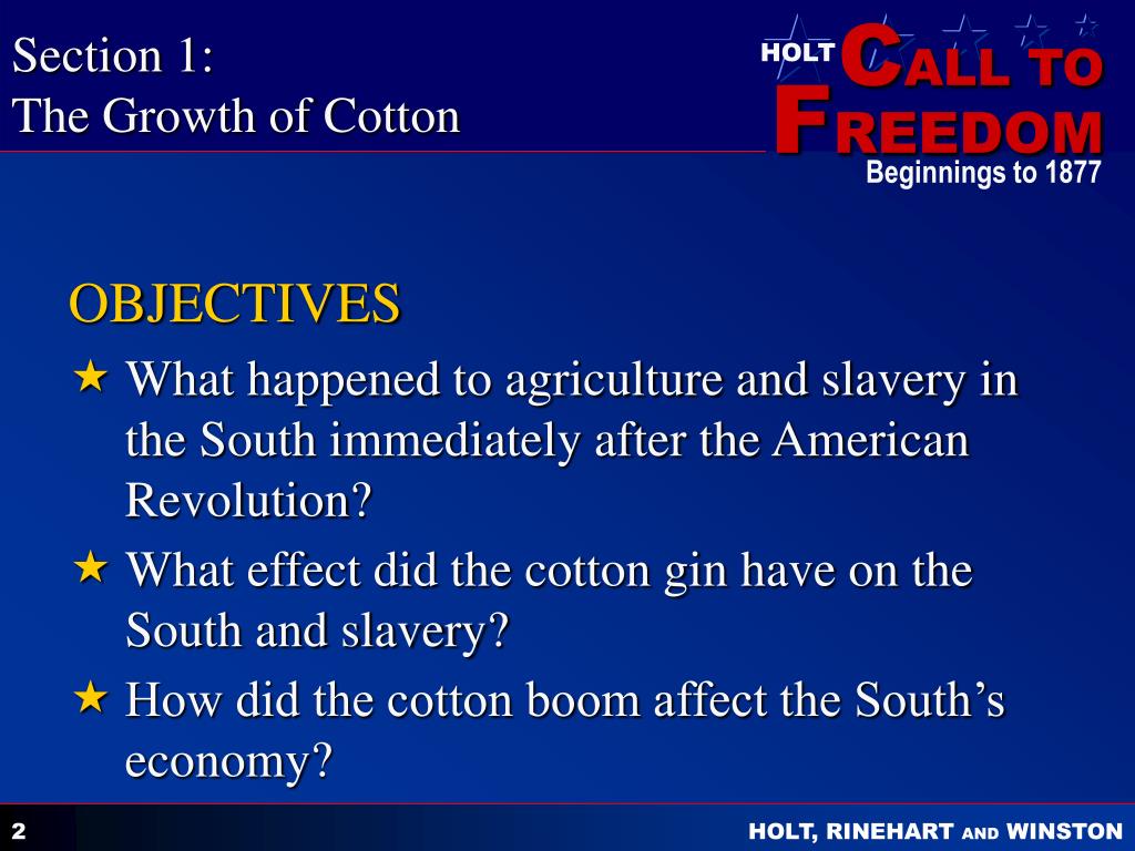 PPT - AGRICULTURAL CHANGES IN THE SOUTH (1790–1860) PowerPoint ...