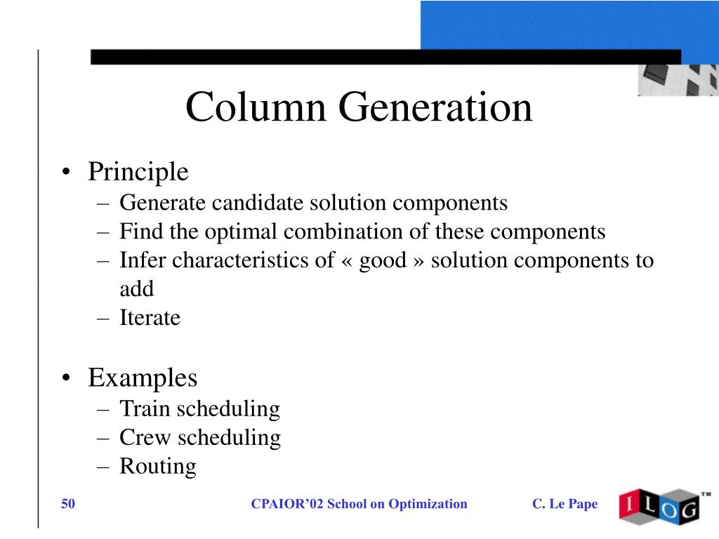 Ppt Integrating Operations Research Algorithms In Constraint Programming Powerpoint