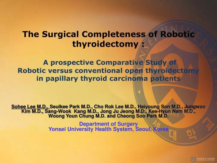 PPT - Conventional open thyroidectomy with direct approach through the neck PowerPoint ...