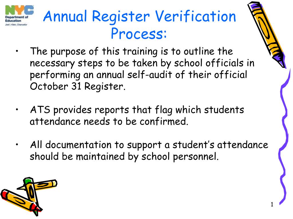 PPT - Annual Register Verification Training PowerPoint Presentation ...