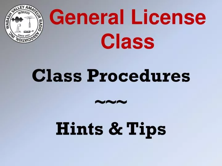 PPT - General License Class PowerPoint Presentation, free download - ID ...