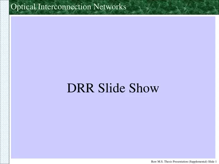 PPT - DRR Slide Show PowerPoint Presentation, free download - ID:4851984