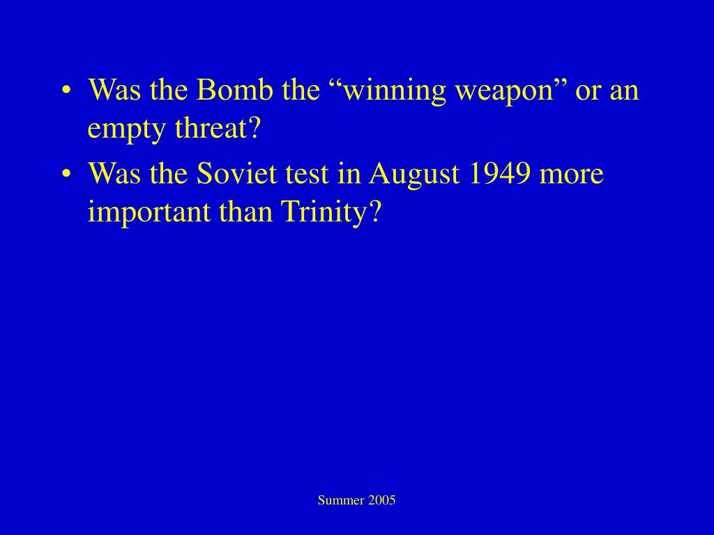 PPT - Evolution of Nuclear Strategy: From 1945 to 1952 PowerPoint ...