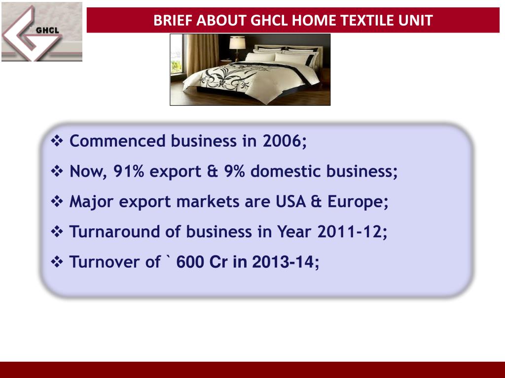PPT - GHCL HOME TEXTILE DIVISION Commercial Meet PowerPoint ...