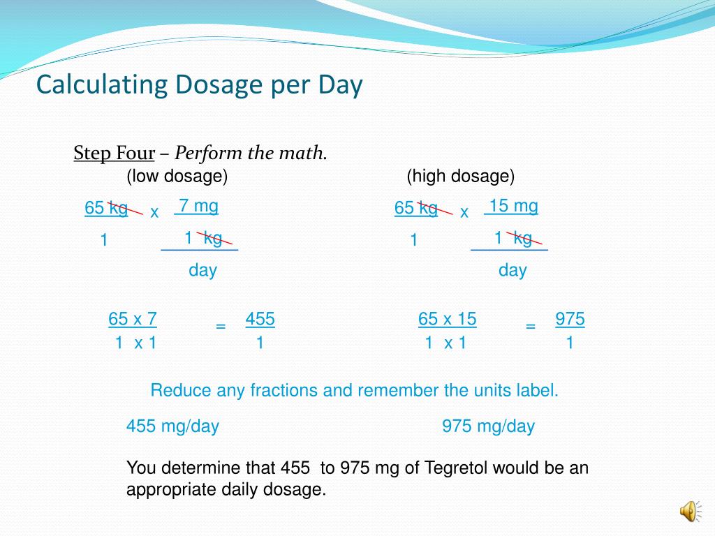 PPT Dosage Per Day Calculations PowerPoint Presentation Free