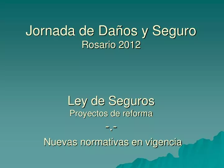 PPT - Ley de Seguros 17.418 PowerPoint Presentation, free download - ID:4853070