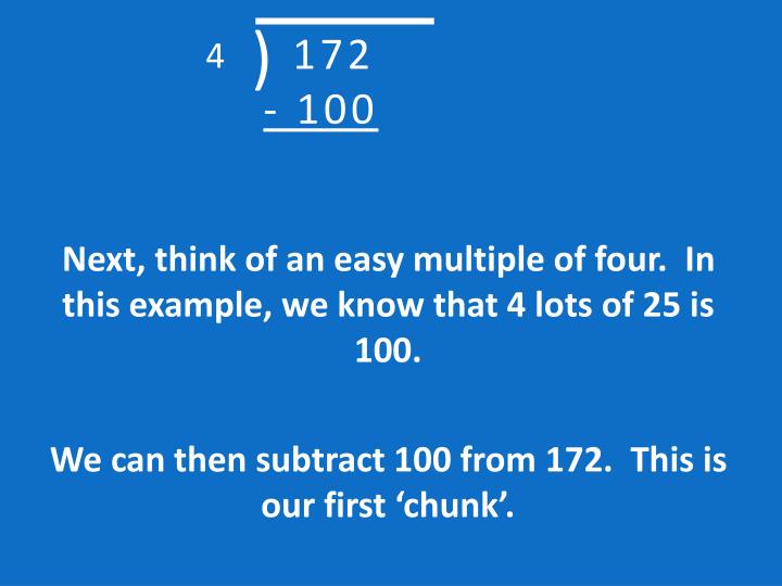 PPT - How to use the Chunking Method for Division. PowerPoint ...