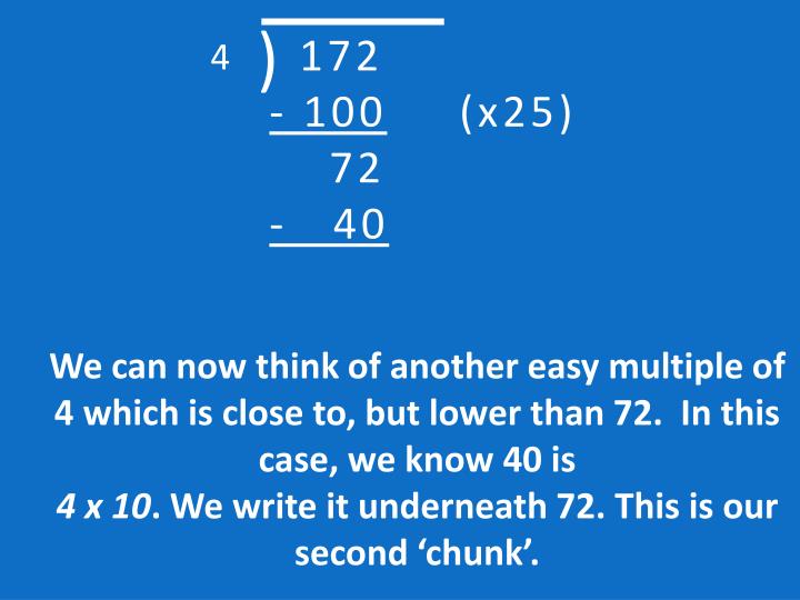 PPT - How to use the Chunking Method for Division. PowerPoint ...