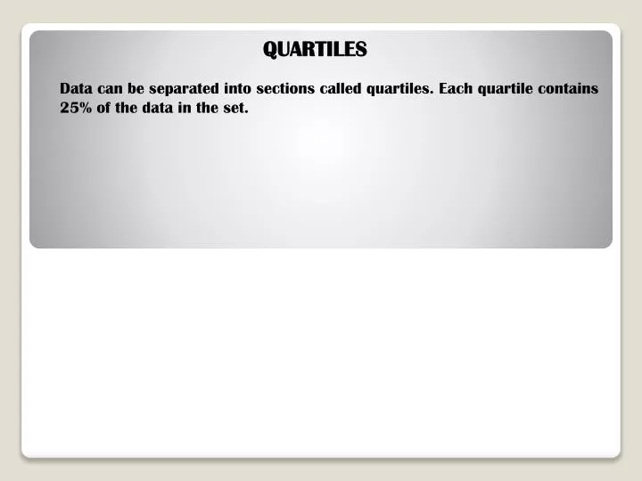 PPT - QUARTILES PowerPoint Presentation, free download - ID:4854840