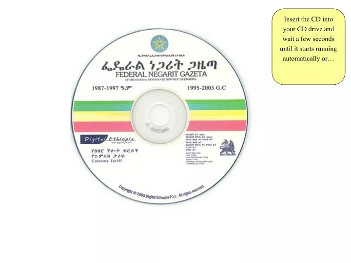 PPT - Insert the CD into your CD drive and wait a few seconds until it ...