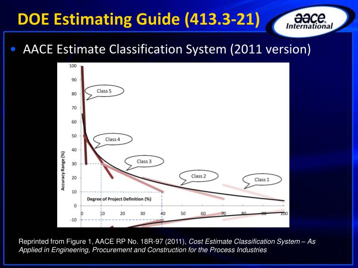 PPT - The [AACE] Estimate Classification System Applied to the DOE CD ...