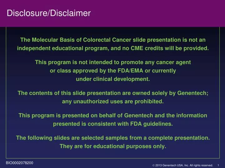 PPT - Disclosure/Disclaimer PowerPoint Presentation, free download - ID ...